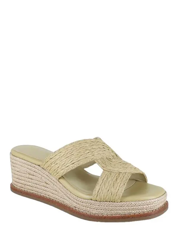 Splendid Daria Raffia Wedge - Denim