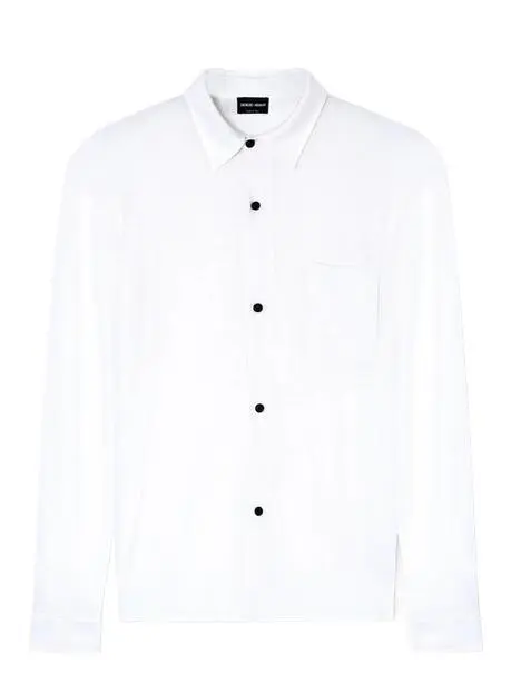 Giorgio Armani Silk Knit Shirt - White