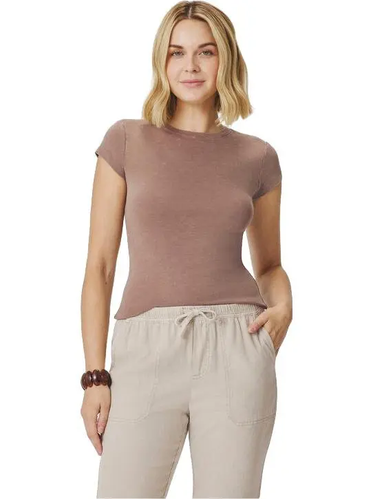 Splendid Josie Stretch Crewneck Tee - Natural