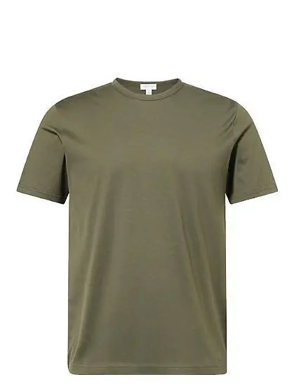 Sunspel Regular-fit Crewneck Cotton-jersey T-shirt - Deep Olive26