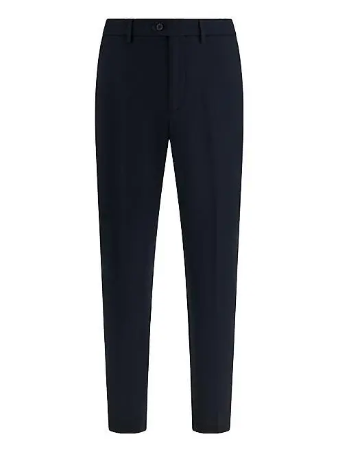 Boggi Milano Tapered-leg Mid-rise Trousers - Navy Blue