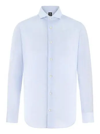 Boggi Milano Slim-fit Cotton-twill Shirt - Light Blue