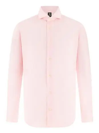 Boggi Milano Slim-fit Cotton-twill Shirt - Pink