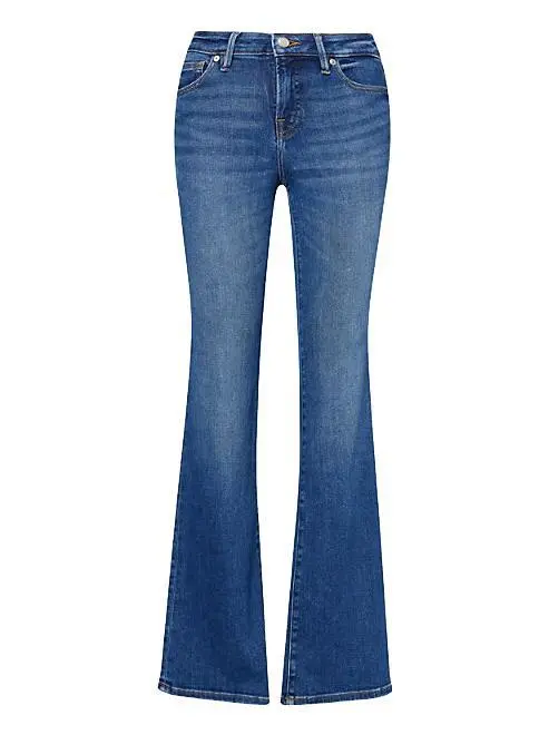 Good American Low-rise Bootcut Stretch-denim Jeans - Indigo1218