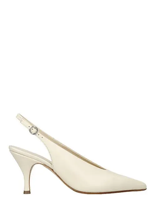 AeydĒ Carla 75 Leather Pumps - Cream