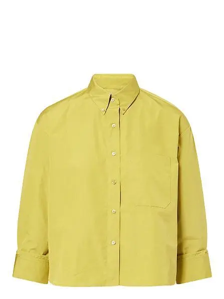 TWP Button-down Cotton Shirt - Avocado Oil