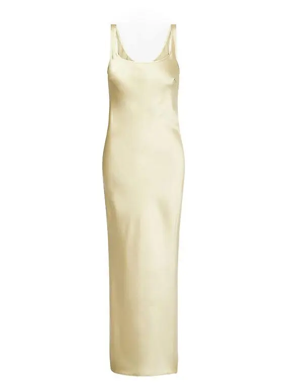 SAMSOE SAMSOE Satin Maxi Dress - Sage Green