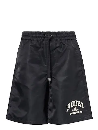 Amiri Hollywood Drawstring Woven Shorts - Black