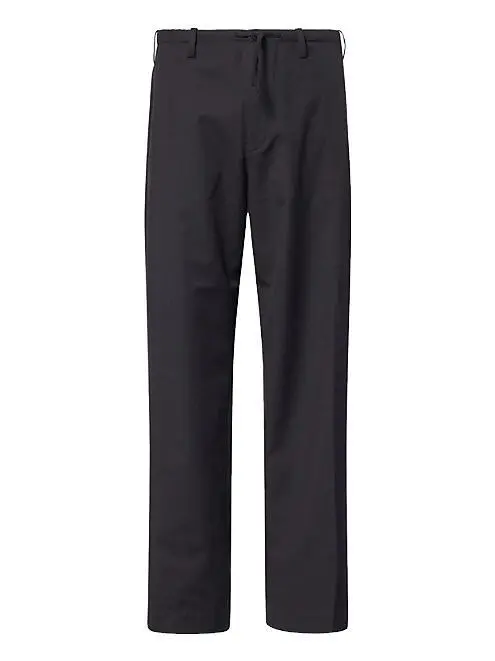 Dries Van Noten Penny Straight-leg Cotton And Wool-blend Trousers - Black