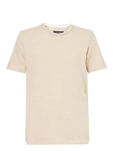 Rag & Bone Classic Crew-neck Cotton T-shirt - Taupe