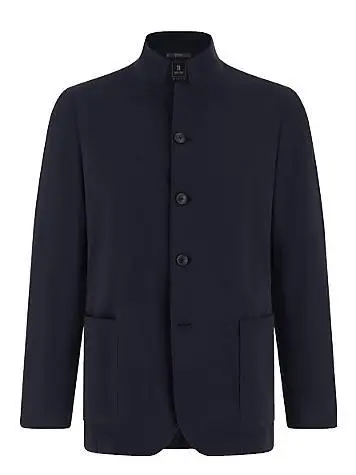 Boggi Milano Stretch-woven Jacket - Navy Blue