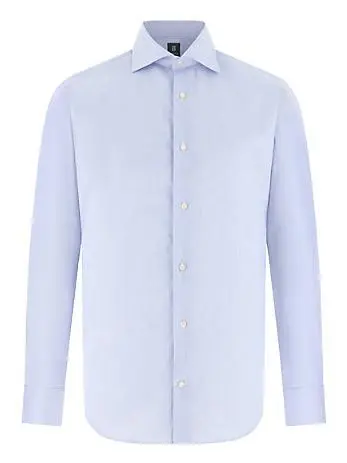 Boggi Milano Slim-fit Cotton-twill Shirt - Light Blue
