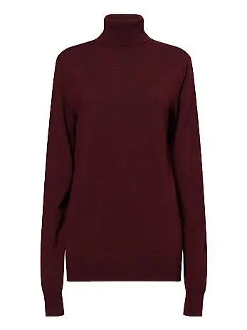 THE FRANKIE SHOP Eve Turtleneck Merino Wool Jumper - Burgundy