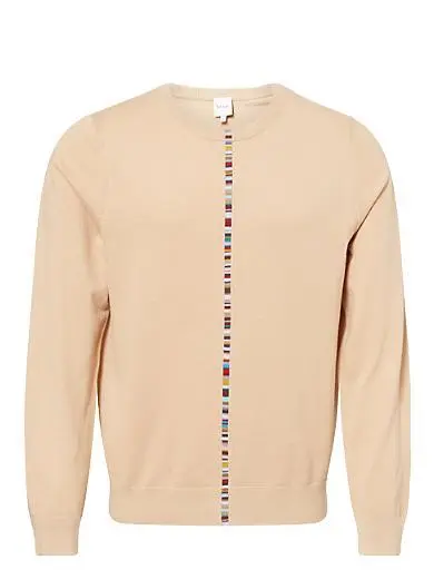 Paul Smith Textured Crewneck Cotton-knit Jumper - Beige