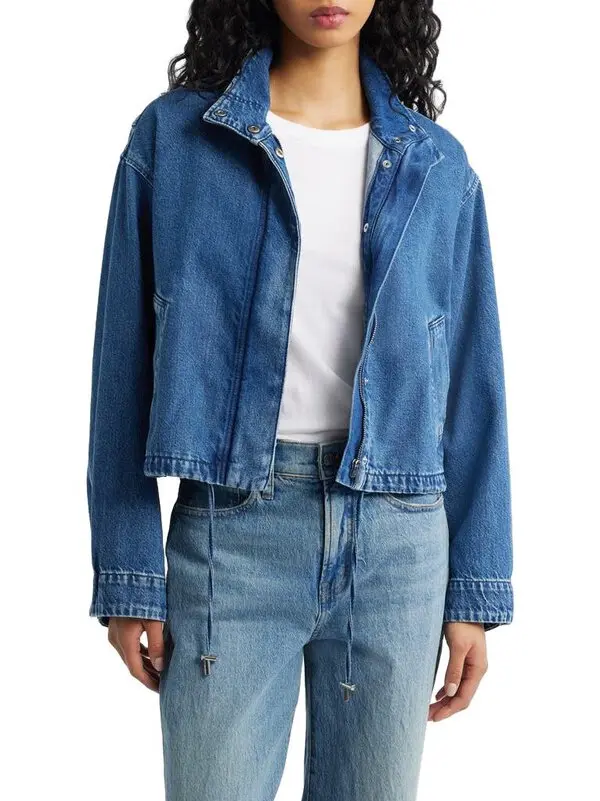 Madewell Denim Crop Field Jacket - Clean Birkdale