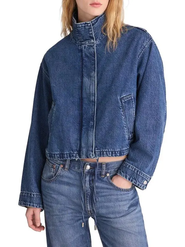 Madewell Denim Crop Field Jacket - Clean Birkdale