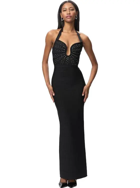 Herve Leger The Reina Gown - Black