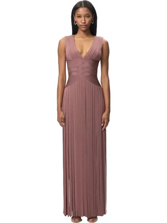 Herve Leger Harlow Gown - Biscotti