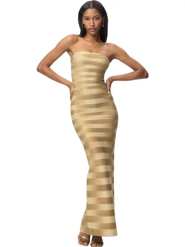 Herve Leger The Nia Gown - Gold Ombre
