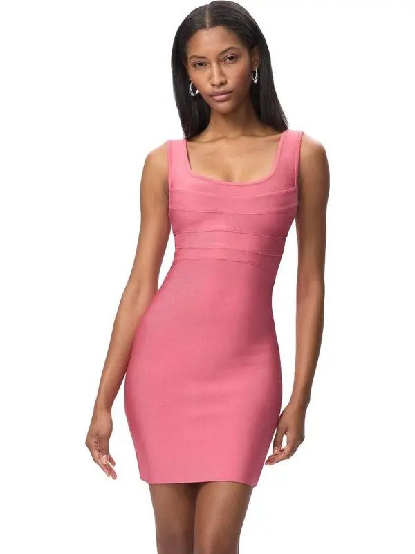 Herve Leger Amara Mini Dress - Bubblegum