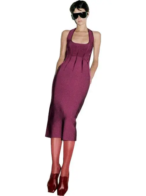 Herve Leger The Willa Midi Dress - Thistle