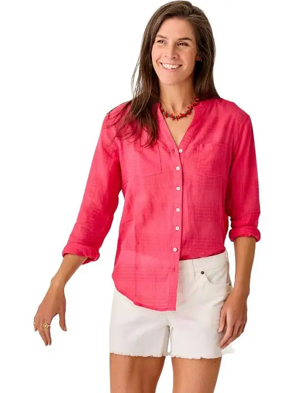 Carve Designs Dylan Textured Tunic - Watermelon