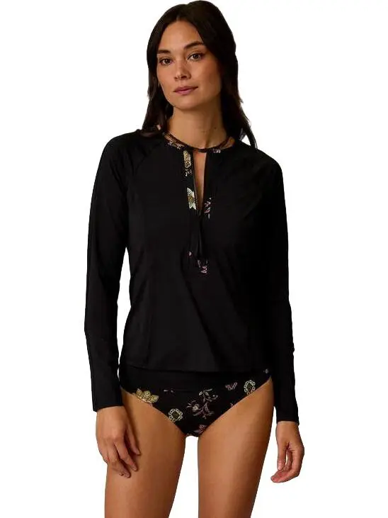 Carve Designs Trestle Sunshirt - Black W. Solstice