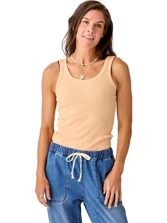 Carve Designs Ever Rib Tank - Apricot