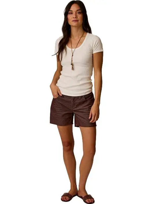 Carve Designs Ribbed Scoop Neck T-shirt - Cloud