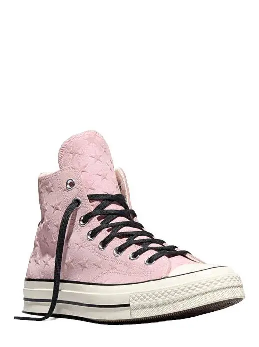 CONVERSE Gender Inclusive Chuck 70 Stars Suede High Top Sneakers - New Found Bloom/egret/black