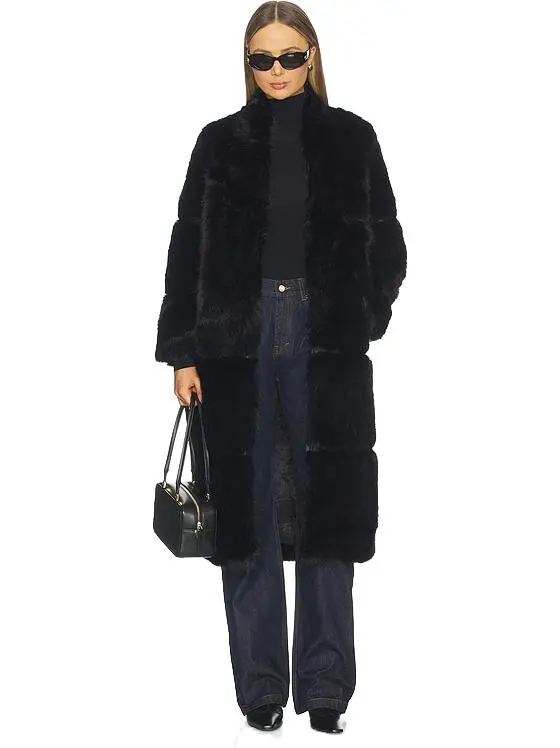 Apparis Sylke Sable Coat - Black
