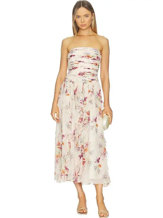 Cinq À Sept Iris Bouquet Galya Dress - Beige