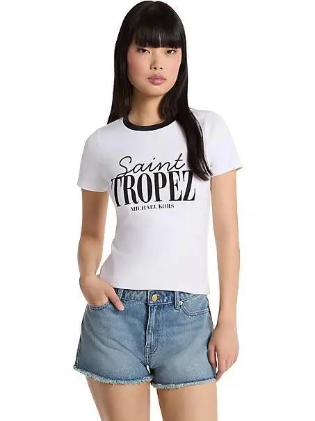 Michael Kors St. Tropez Stretch Cotton T-shirt - White