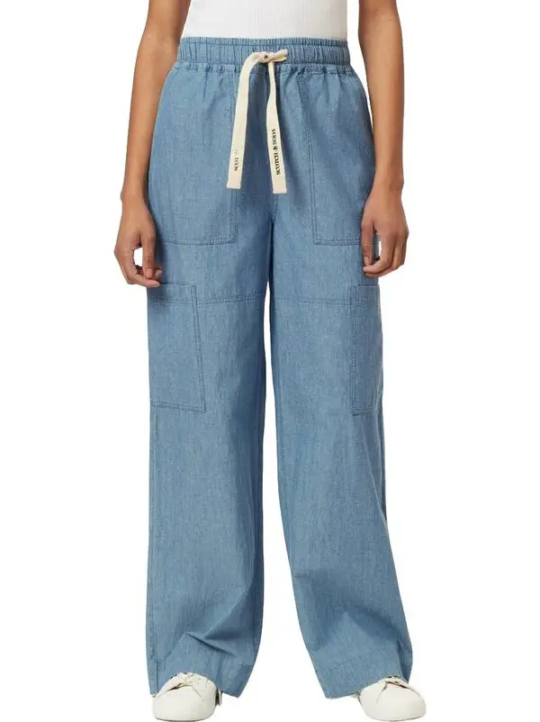 Scotch & Soda Straight Leg Chambray Pants - Blue Moon