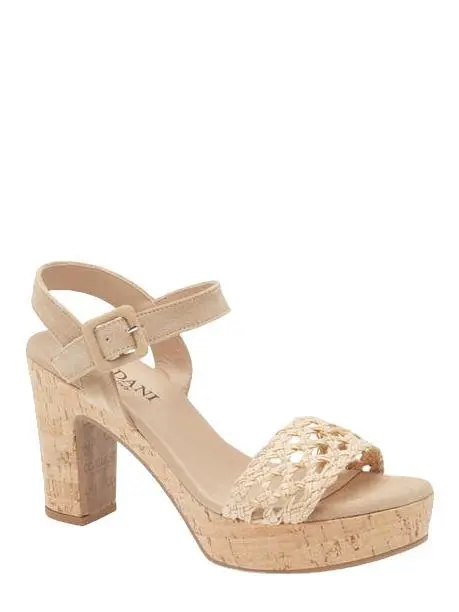Cordani Tracy Platform Sandal - Natural Raffia