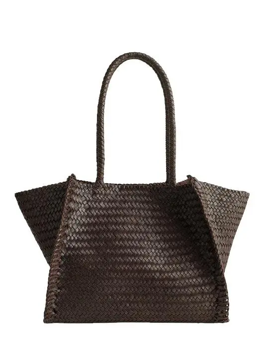 Madewell Lexington Woven Leather Tote - Coffee Bean