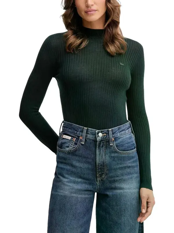 Lacoste Ribbed Long-sleeve Sweater - Green