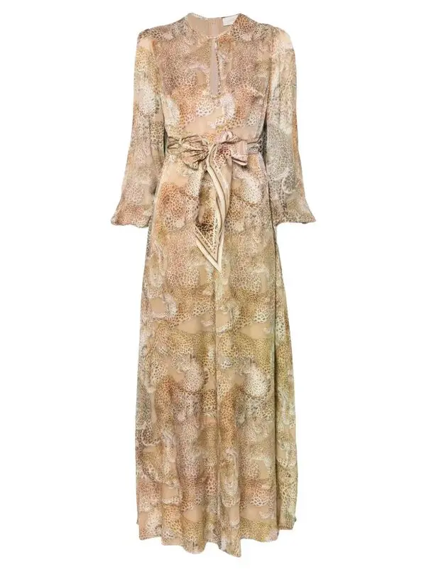 Zimmermann Belted Maxi Dress - Neutrals