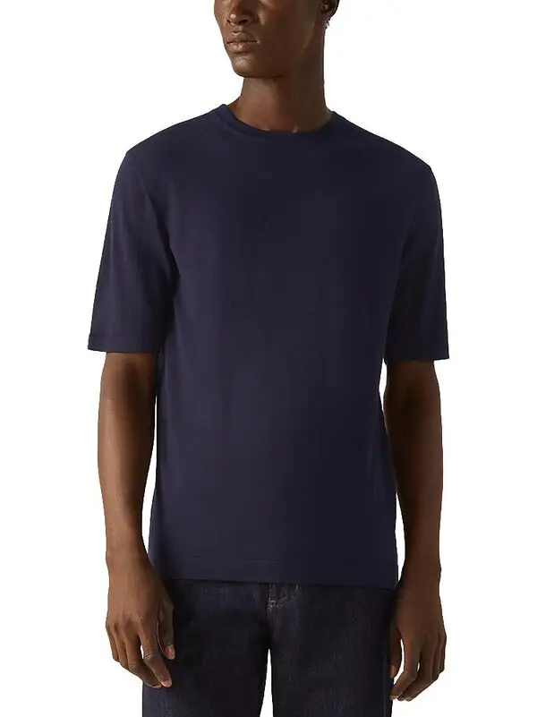 Zegna Wool T-shirt - Navy Blue