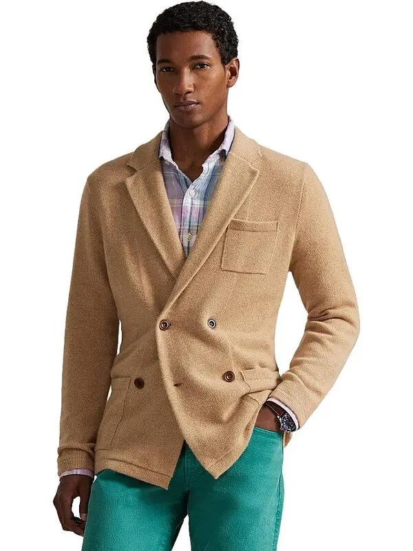 Polo Ralph Lauren Cashmere Blazer Cardigan - New Camel
