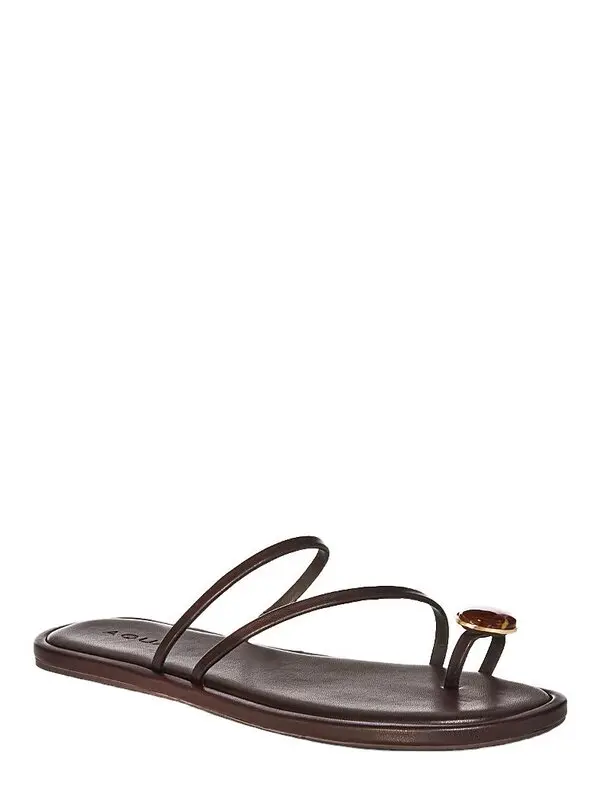 Aqua Jenni Strappy Sandals - Brown