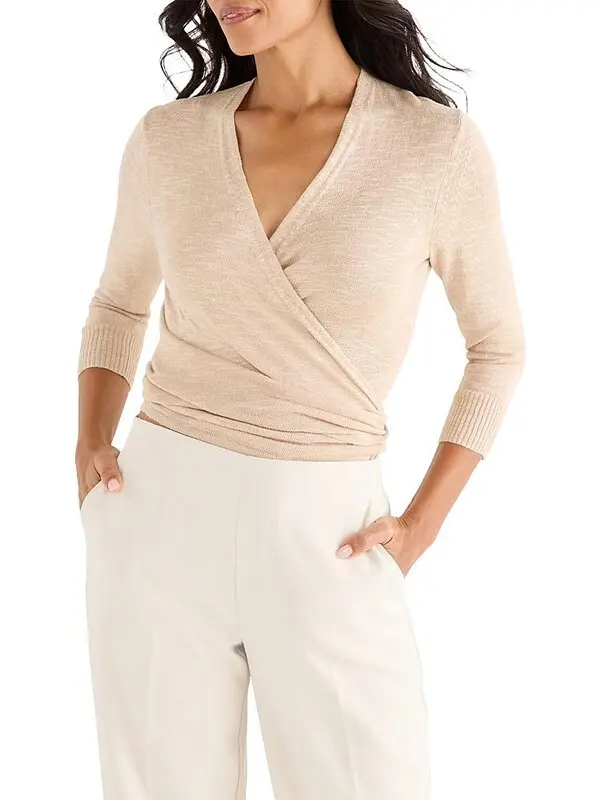 NIC+ZOE Slub Knit Cardigan - Jute
