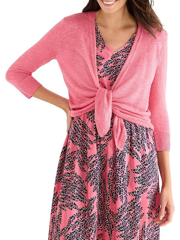 NIC+ZOE Slub Knit 4 Way Cardigan - Raspberry