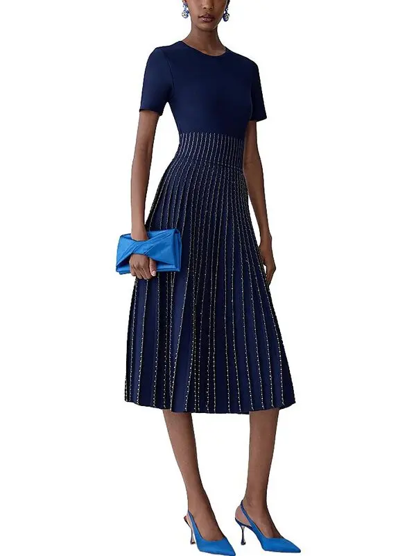 Carolina Herrera Bead Embroidered Dress - Midnight