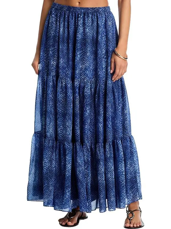 Kobi Halperin Nicole Tiered Maxi Skirt - Tide Multi