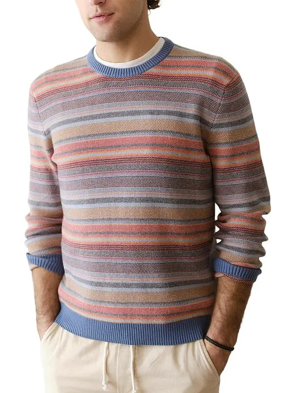 Marine Layer Reed Stripe Sweater - Multi Baja Stripe