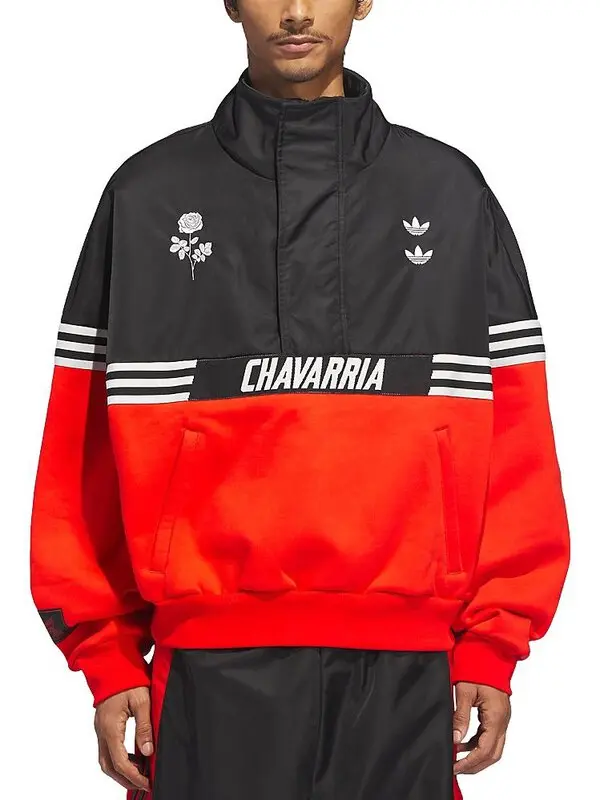 ADIDAS X WILLY CHAVARRIA Gomez Half Zip Jacket - Black/red