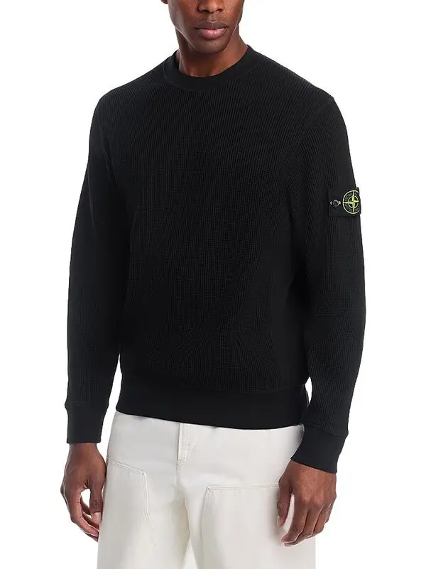 Stone Island Cotton Crewneck Sweatshirt - Black