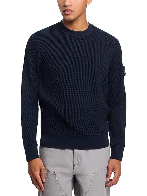 Stone Island Cotton Crewneck Sweatshirt - Navy Blue