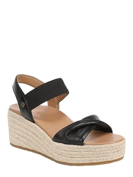 Vionic Espadrille Platform Slide Sandal - Black